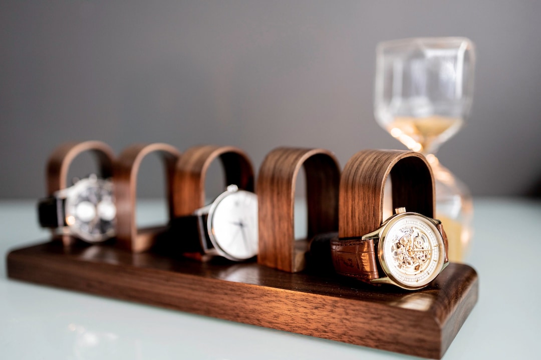 Handcrafted Oak Watch Stand: Personalized 5-watch Display - Etsy
