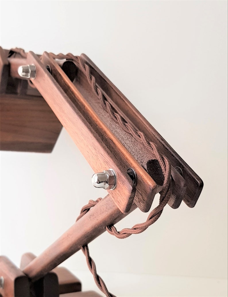 ALPHA Desk Lamp Made From Solid Black Walnut - Etsy