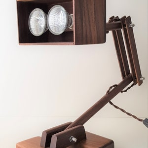 ALPHA Desk Lamp Made From Solid Black Walnut - Etsy