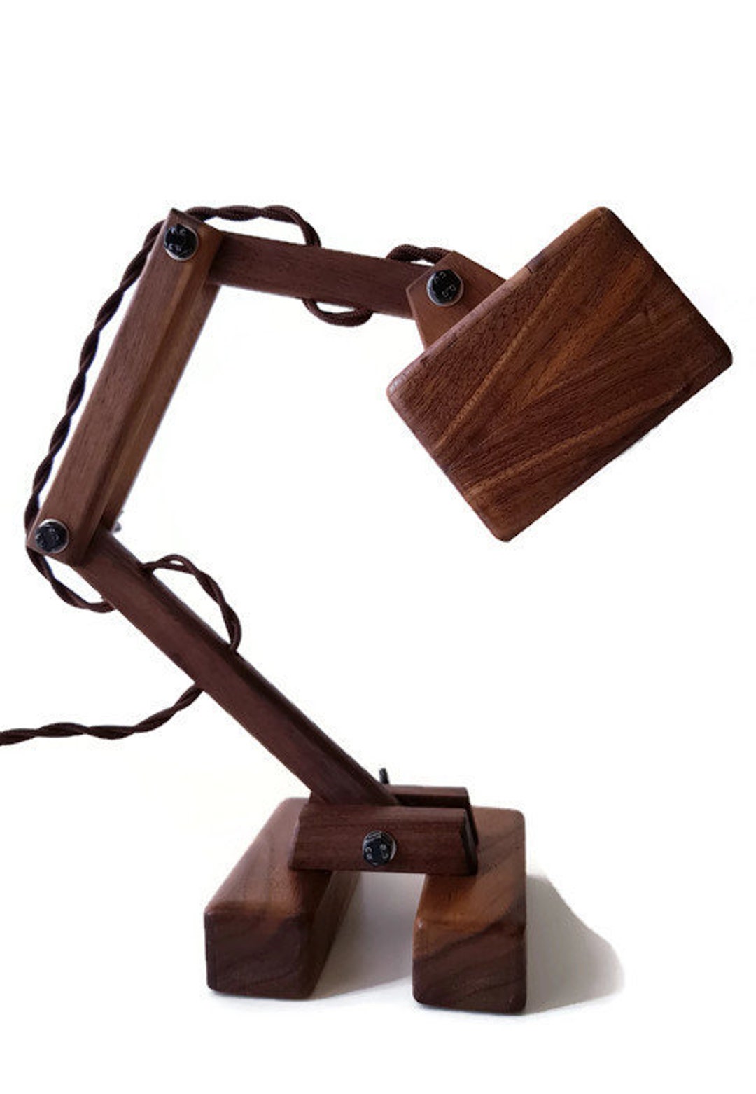 Luxurious Adjustable Lamp Handcrafted From Walnut - Etsy