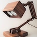 ALPHA Desk Lamp Made From Solid Black Walnut - Etsy