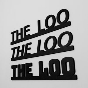 Modern "the Loo" Black Sign: Nordic Bathroom Decor - Etsy