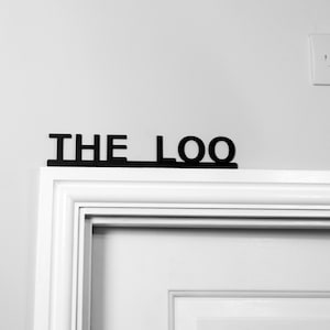 Modern "the Loo" Black Sign: Nordic Bathroom Decor - Etsy