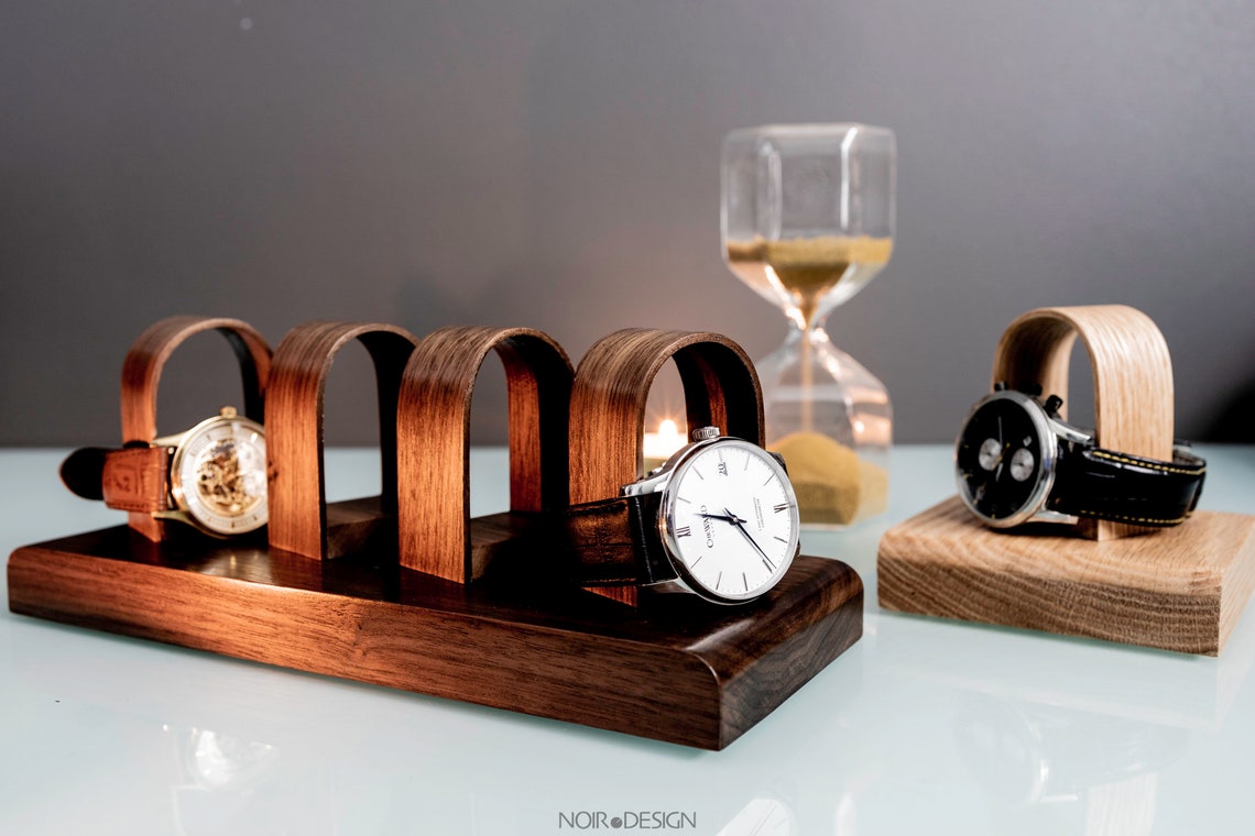 Personalized Oak Watch Stand for 4 Watches – Handcrafted Display - Etsy