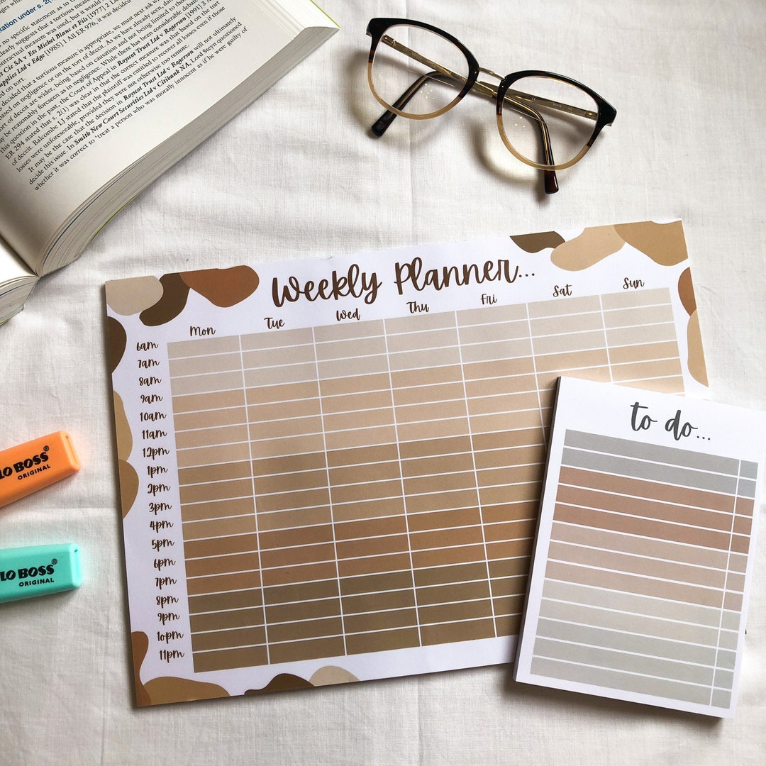 Weekly Planner and to Do List Bundle A4 Weekly Planner, A5 to Do List ...