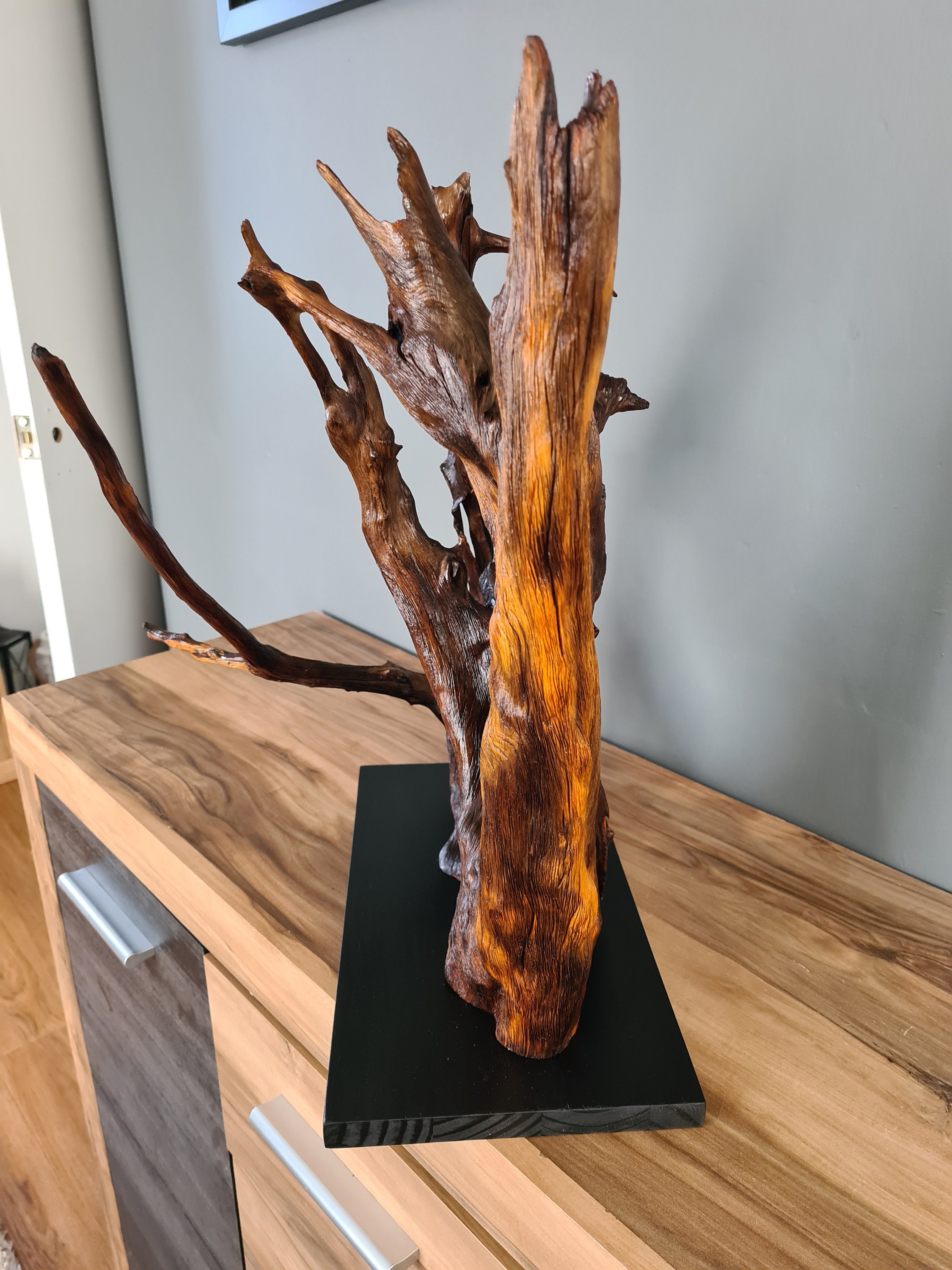 Modern Abstract 3d Wood Sculpture Decor Art Tree Wood Natural | Etsy UK