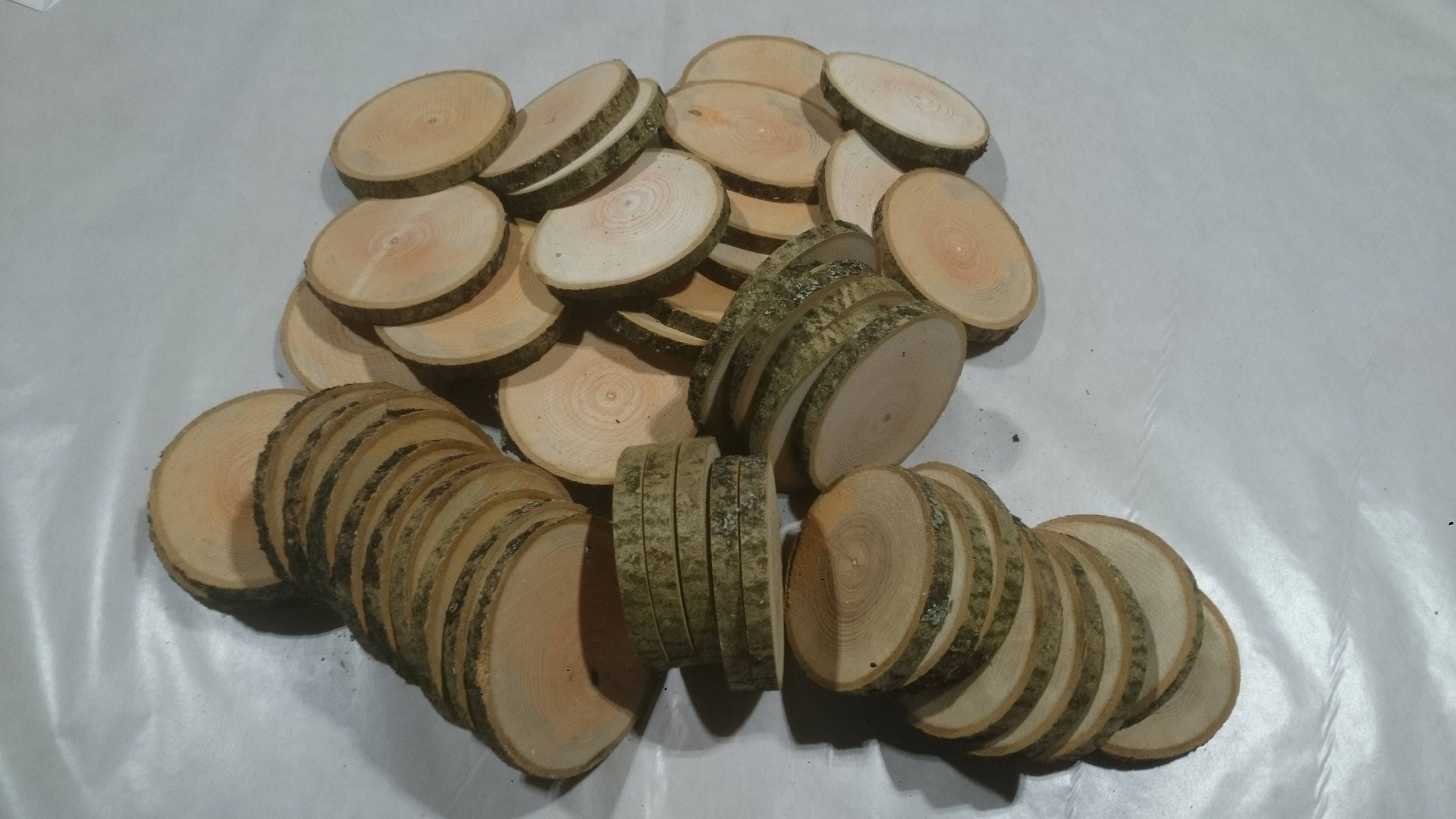 Wood Log Slices Discs Round Wedding Pyrography Rustic DIY | Etsy UK