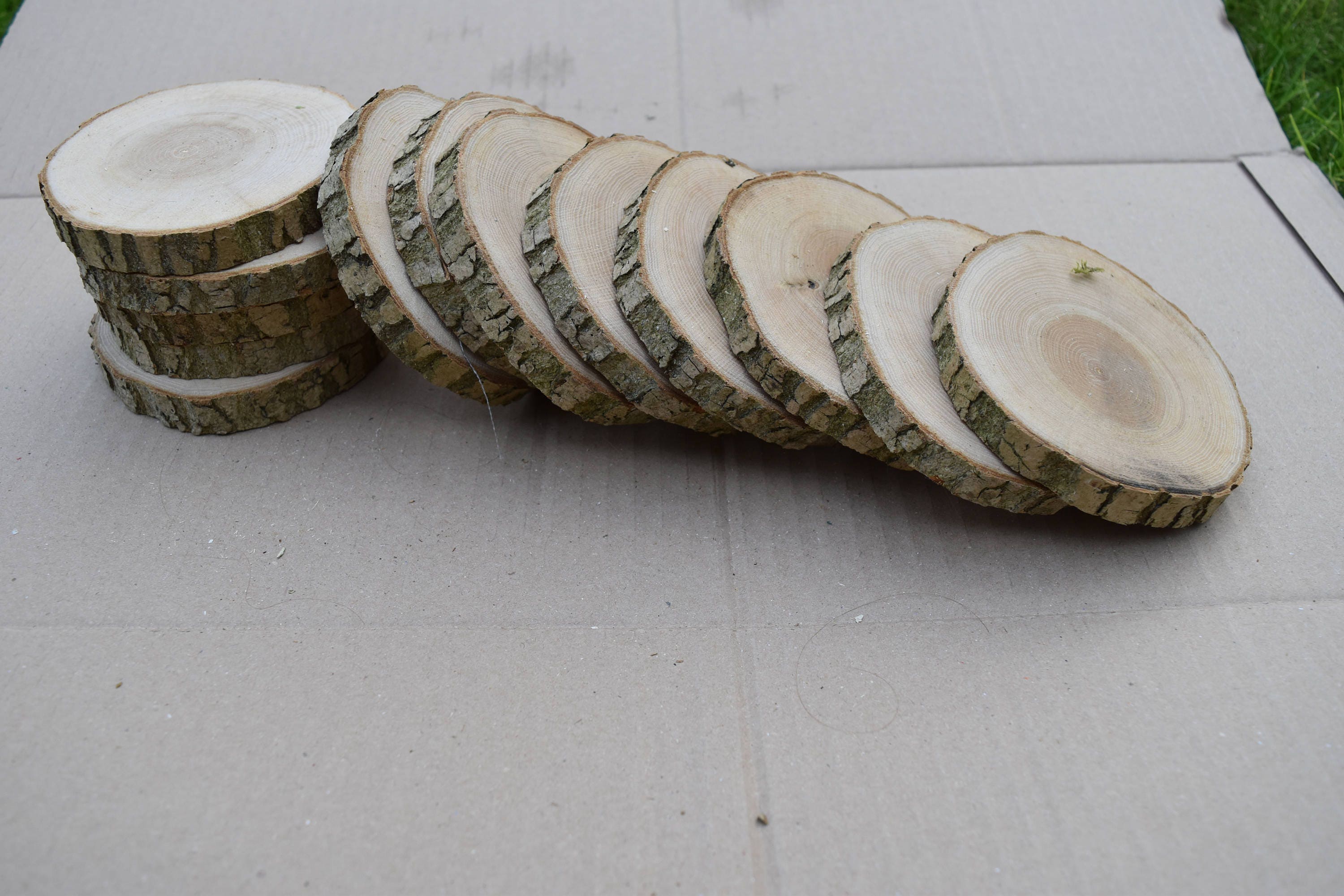 Wood Log Slices Discs Round Wedding Pyrography Rustic DIY | Etsy