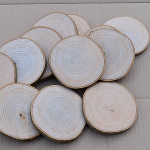 Wood Log Slices Discs Round Wedding Pyrography Rustic DIY | Etsy UK