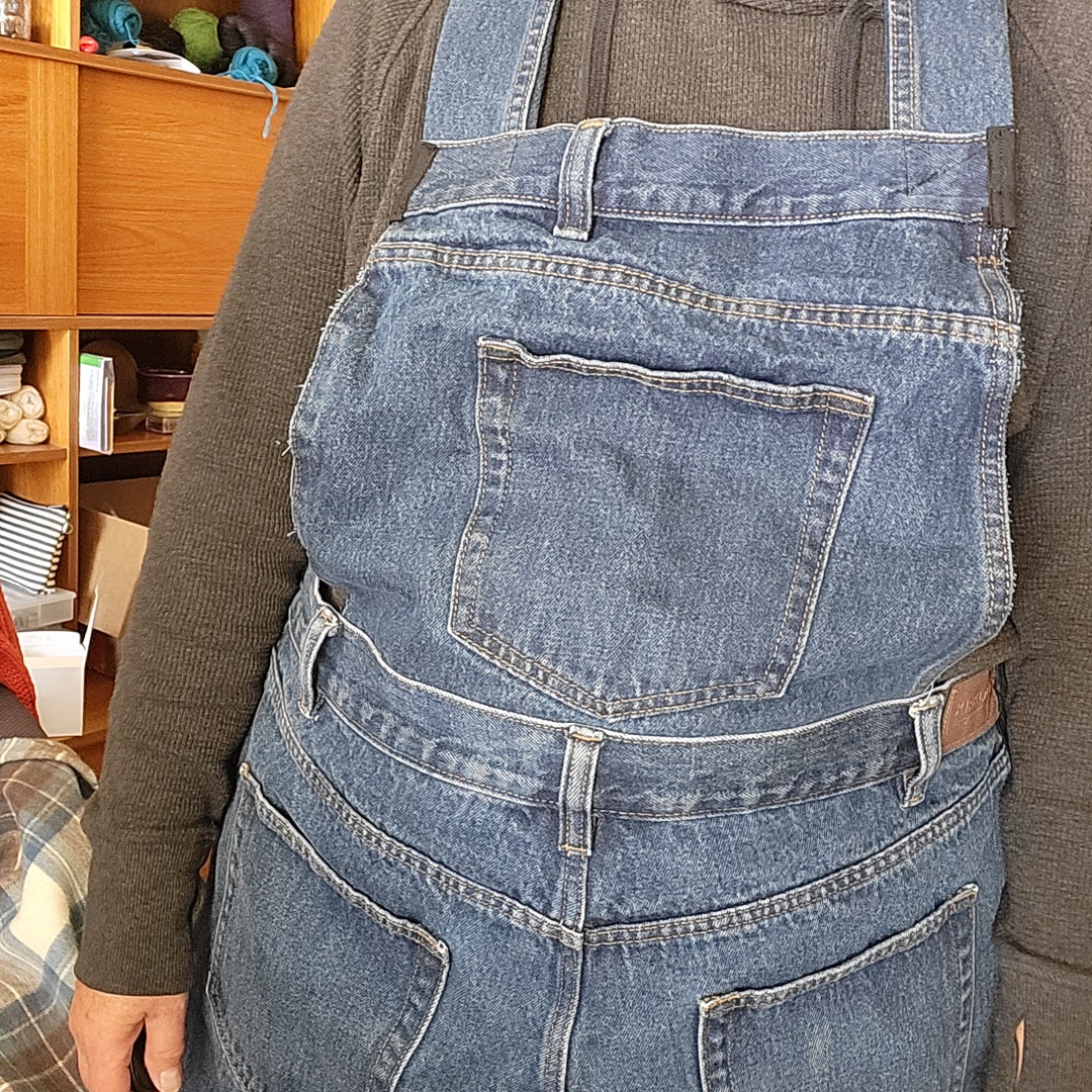 Apron 26inch Upcycled Denim, Apron for Workers Apron for Crafters ...