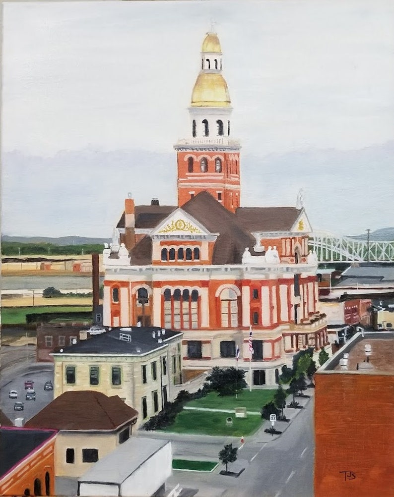 Dubuque County Courthouse Oil Painting - Etsy