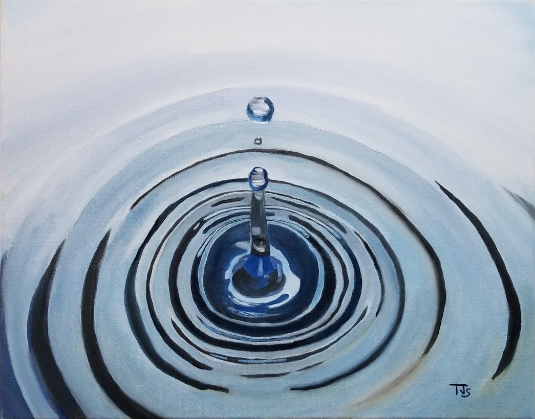 Water Drop Oil Painting - Etsy