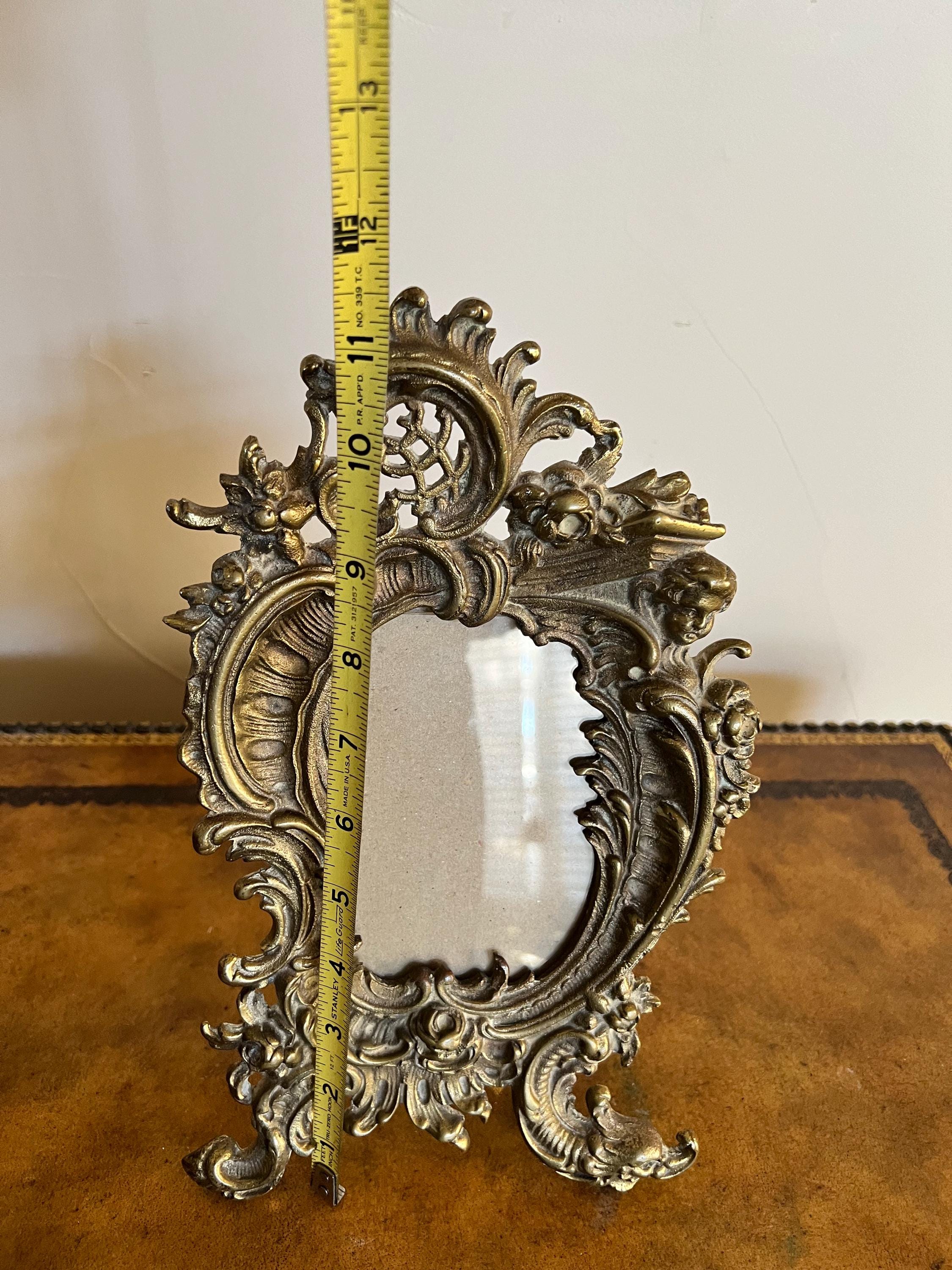 Picture Frame Ornate Filigree Pierced Case Brass, 12h Circa Late 19th C ...