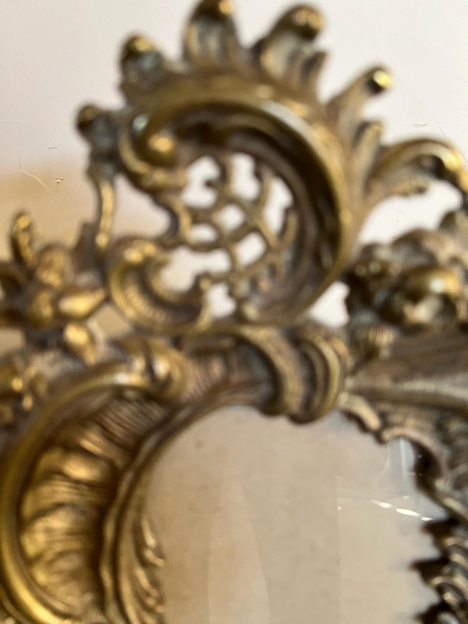 Picture Frame Ornate Filigree Pierced Case Brass, 12h Circa Late 19th C ...
