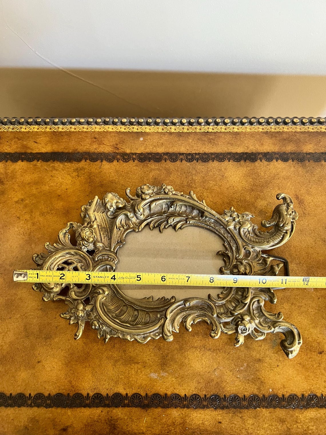 Picture Frame Ornate Filigree Pierced Case Brass, 12h Circa Late 19th C ...