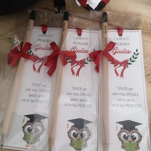 SEGNALIBRO LAUREA con matita piantabile - Etsy Italia