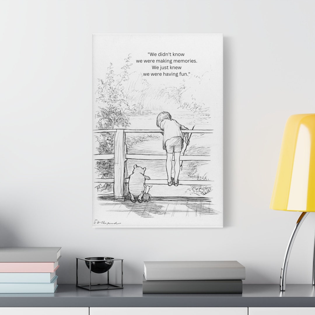 Classic Winnie the Pooh Quote, Instant Printable PNG File, Nursery ...