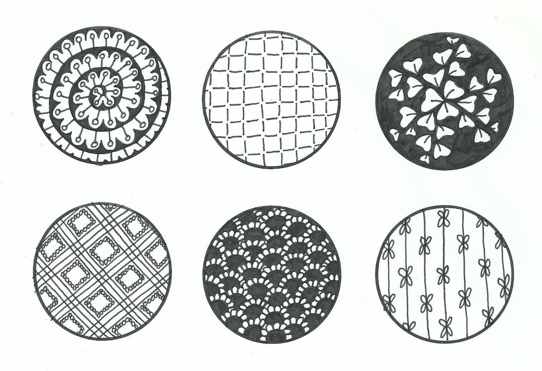 192 Printable Zen Doodle Drawing Patterns - Etsy