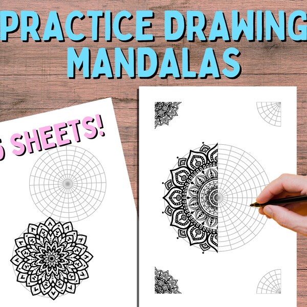 Mandala Practice Sheets - Etsy