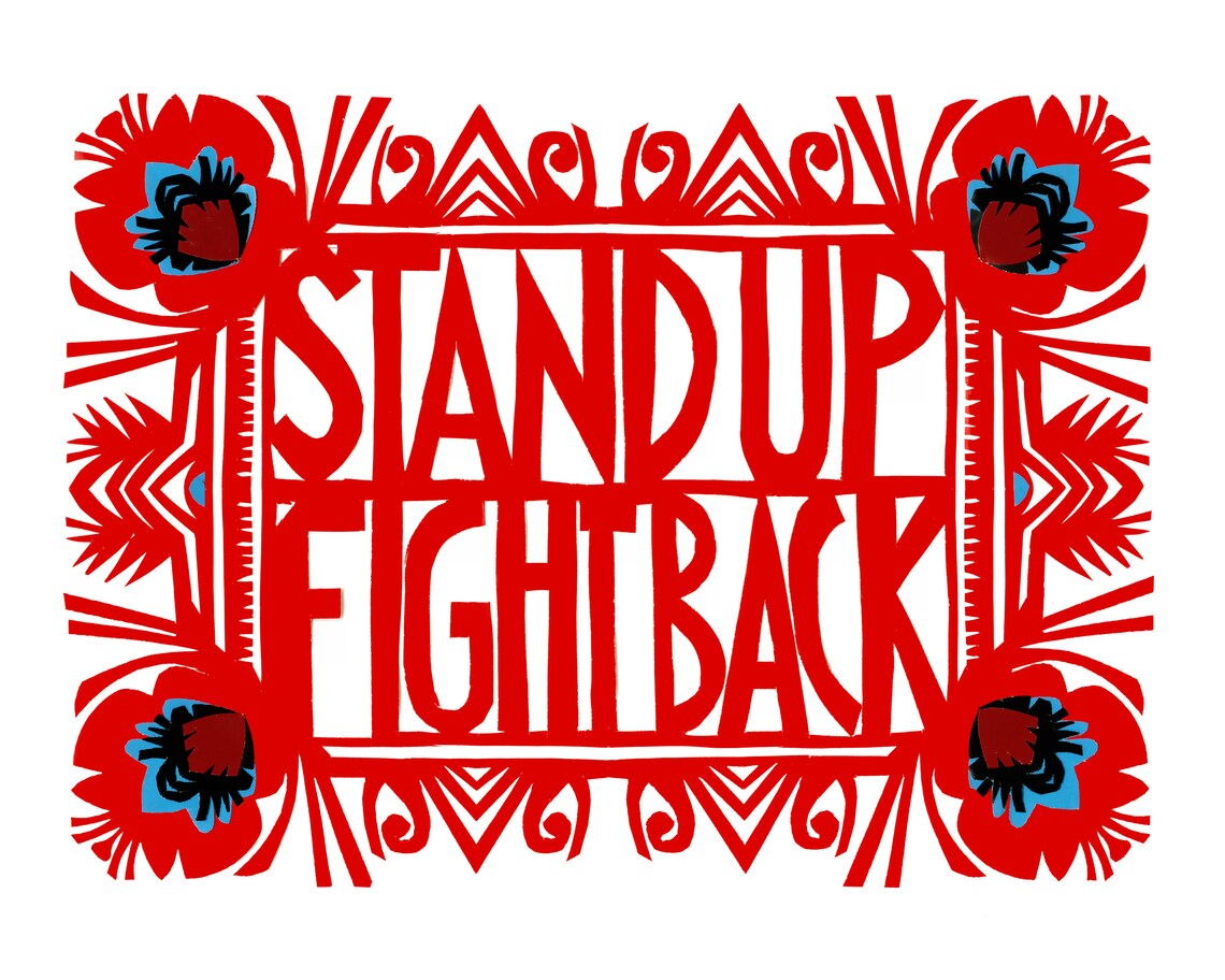 Stand Up Fight Back Wycinanki 8x10 Fine Art | Etsy