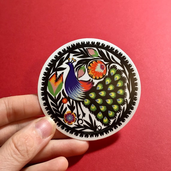 Peacock Sticker Peacock Kolka Vinyl Bumper Sticker | Etsy