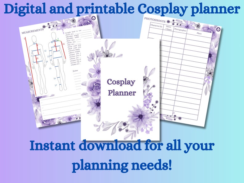 Purple Cosplay Planner - Etsy
