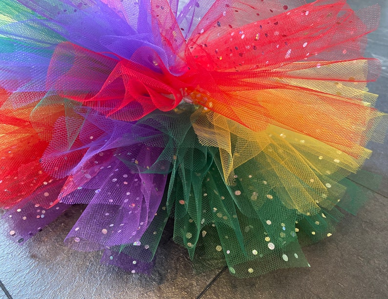 Sequin Teletubbies Inspired Tutu Skirt, Sparkly Yellow Green Purple and ...