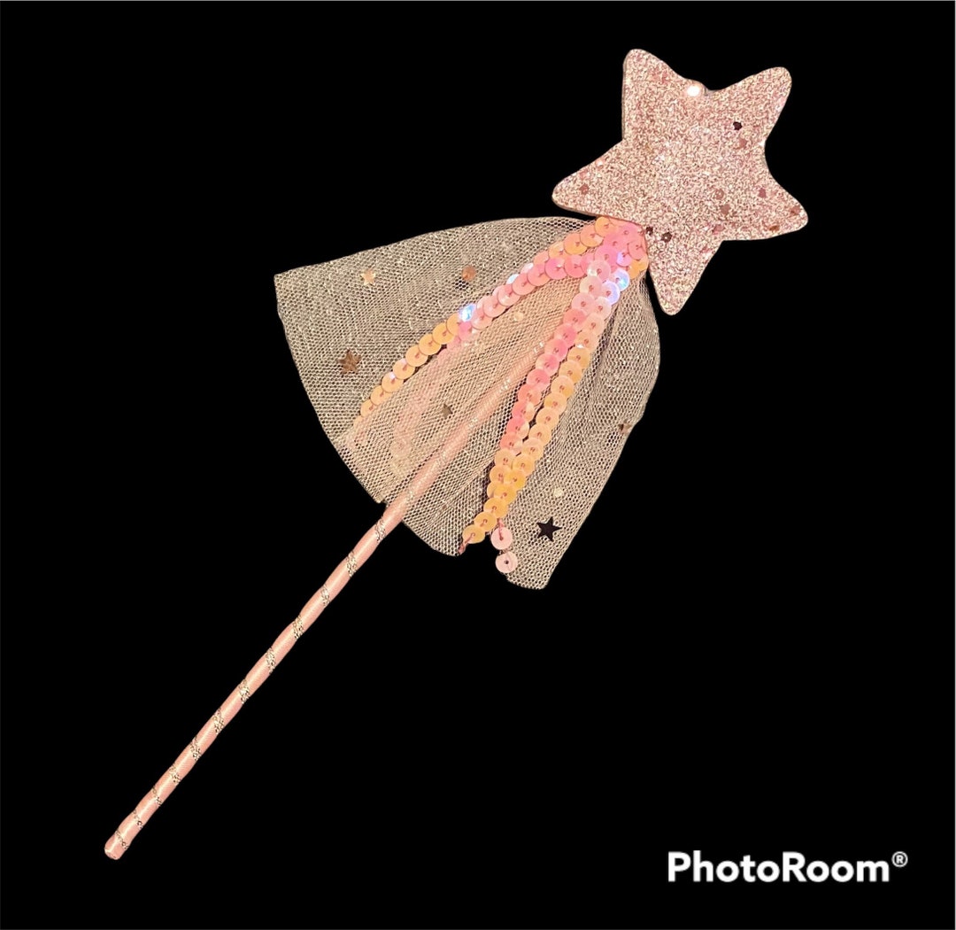 Pink Star Magic Wand, Fairy Accessories, Godmother, Angel, Pink Wand ...