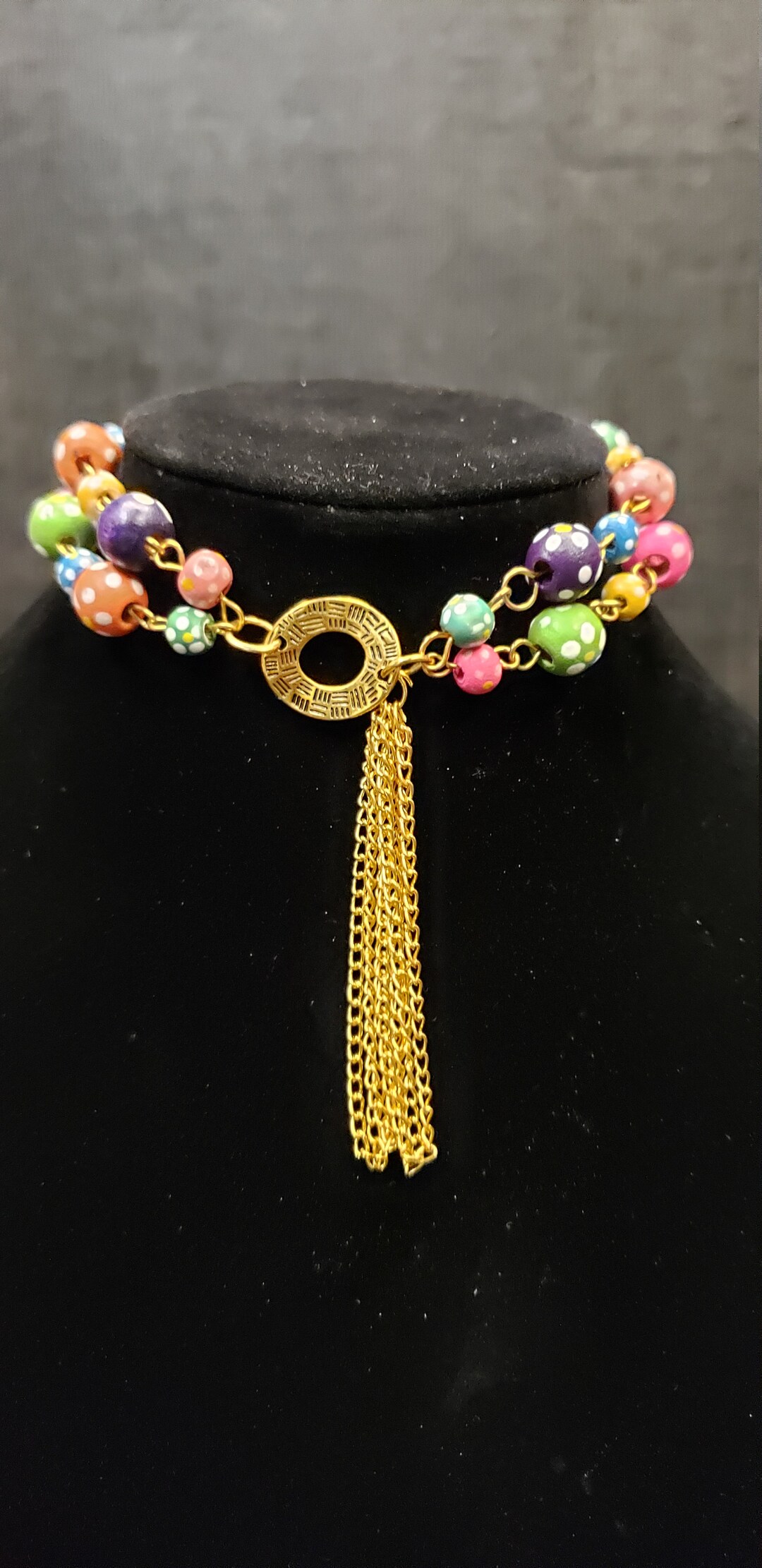Gold Polka Doted 2 Strand Bracelet - Etsy