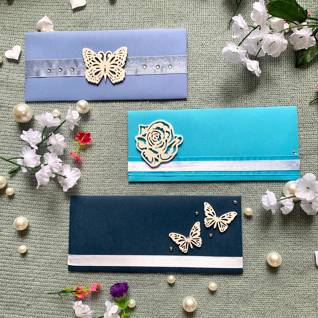 Envelope Money and Cheques Blue and White - Etsy