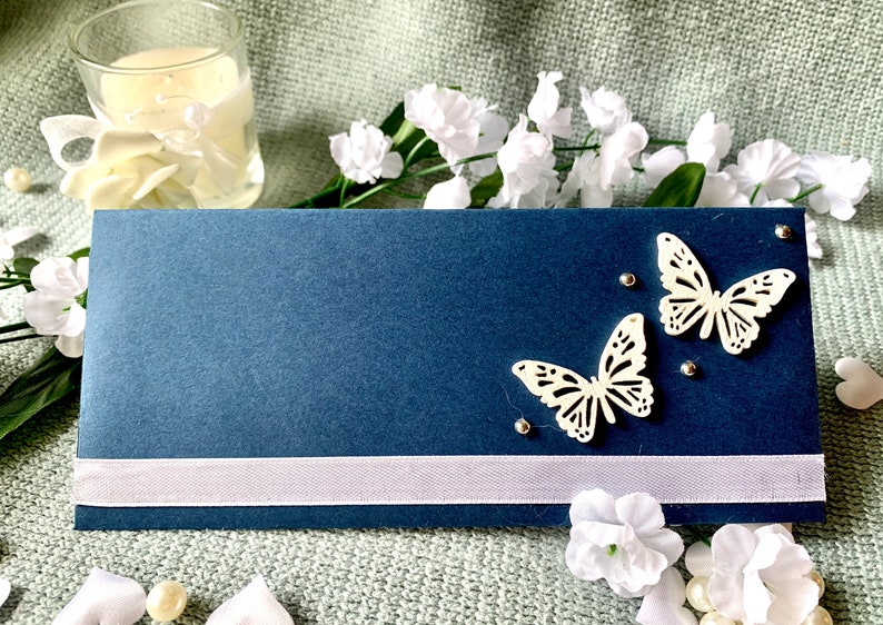 Envelope Money and Cheques Blue and White - Etsy