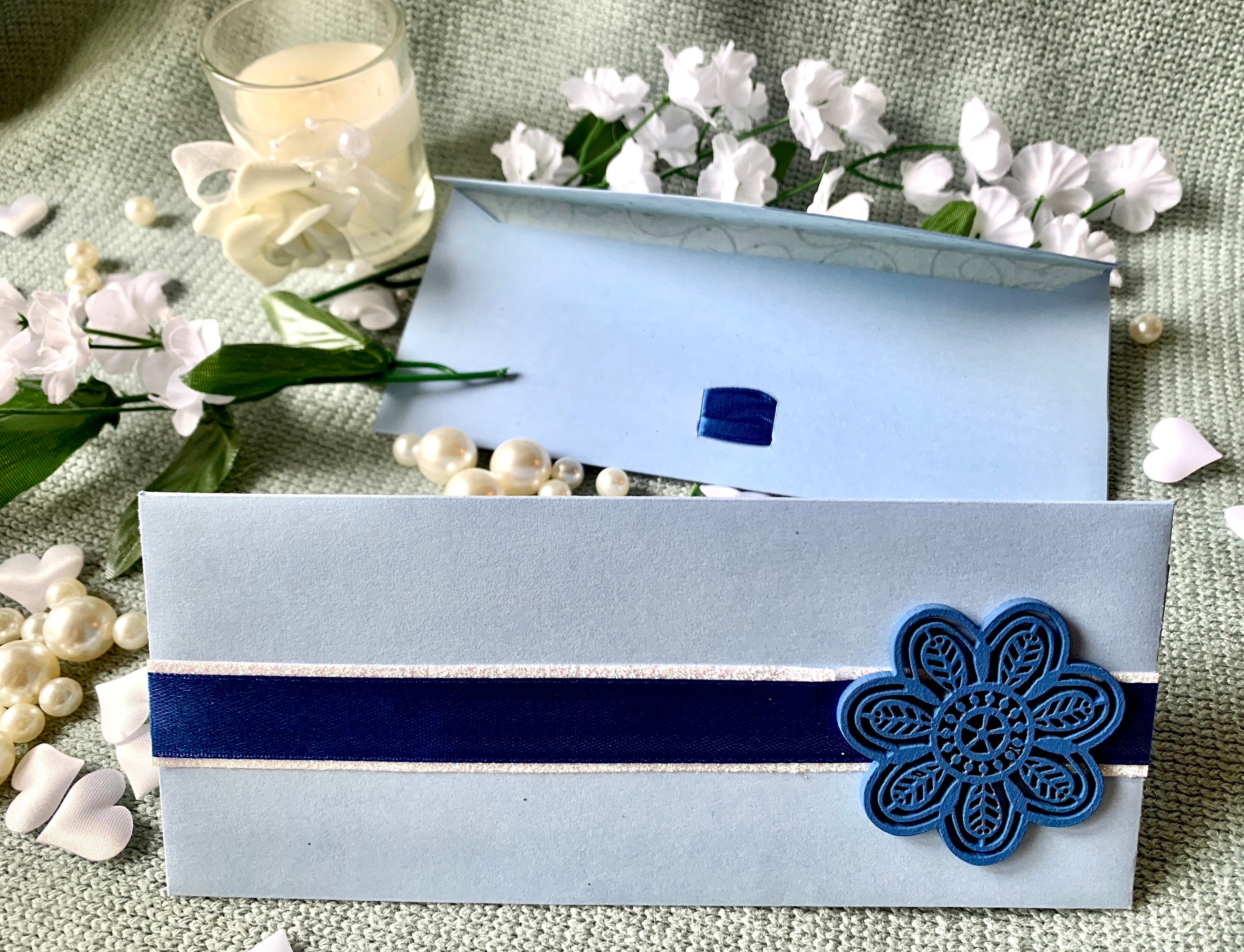 Envelope Money and Cheques Blue and White - Etsy