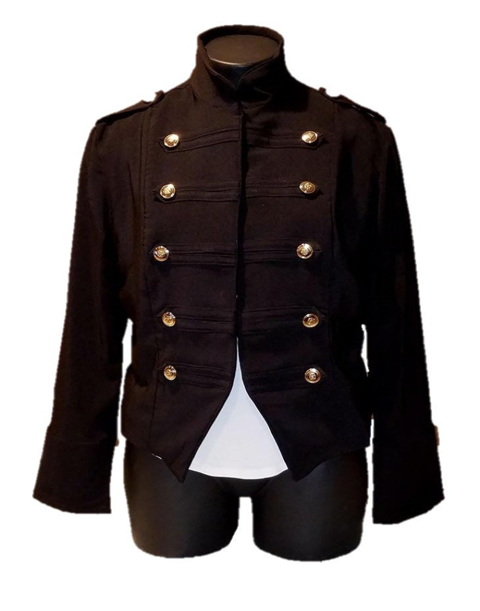 Black Military-style Jacket - Etsy