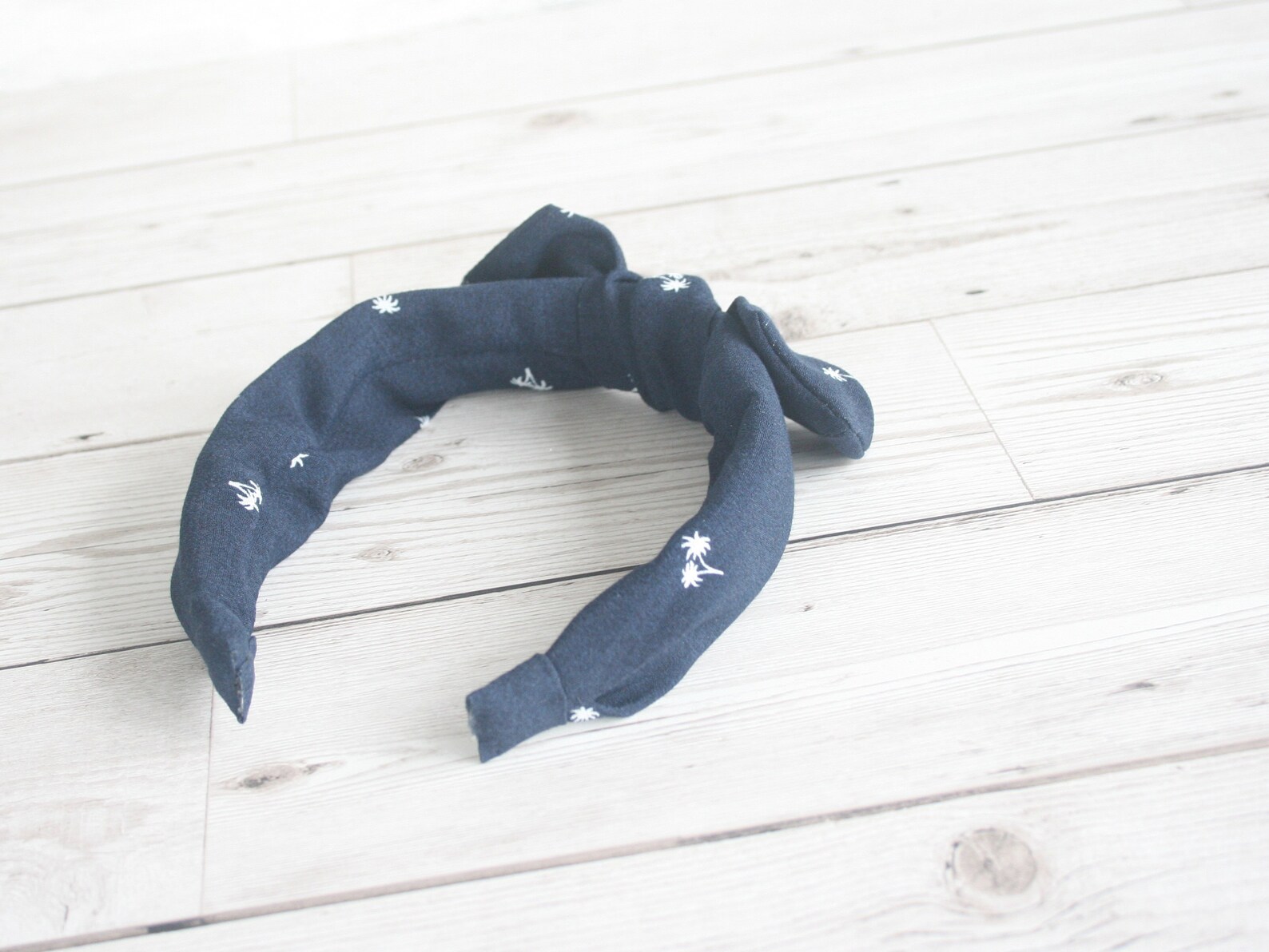 Handmade Alice Band Navy Blue With Palm Tree Pattern - Etsy