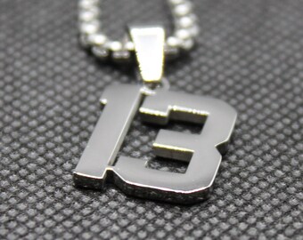Number 13 Necklace | Etsy