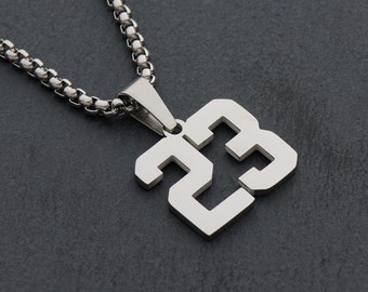 Number Necklace | Etsy