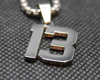 Number 13 Pendant - Etsy