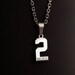 Number Necklace Number 17 Pendant Number Chain Stainless - Etsy