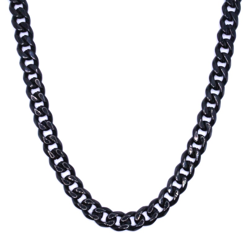 Black Cuban Link Chain - Etsy