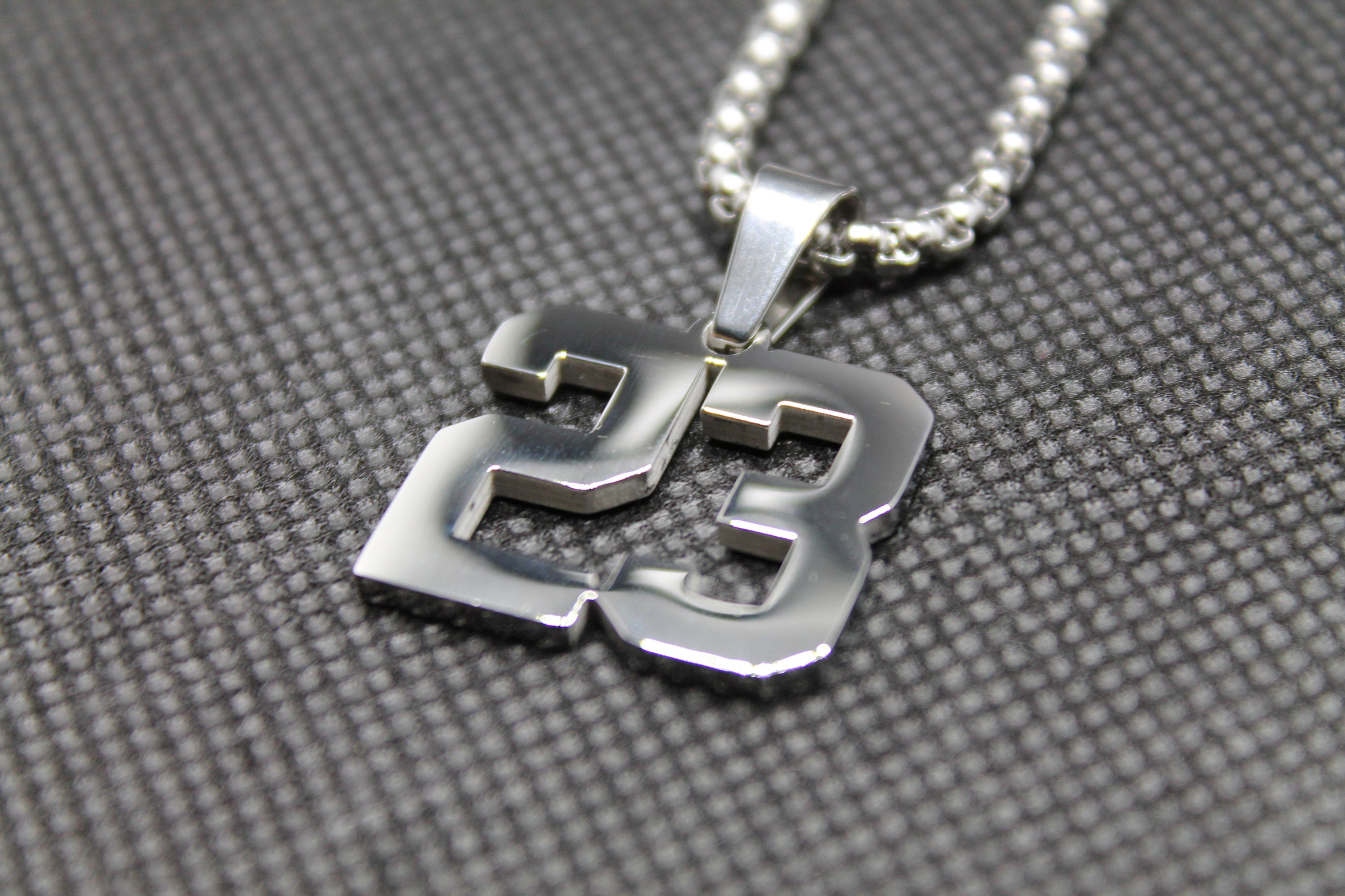Number 23 Pendant and Chain Sports Number Necklace | Etsy