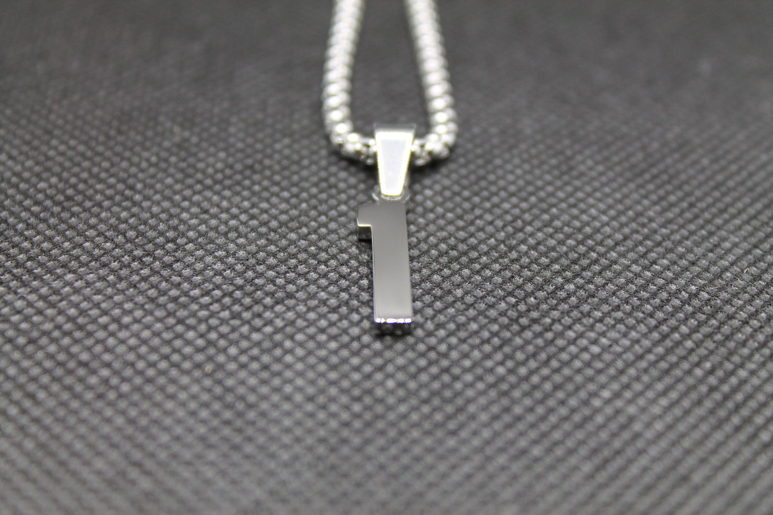 Number Pendant and Chain Number 1 | Etsy