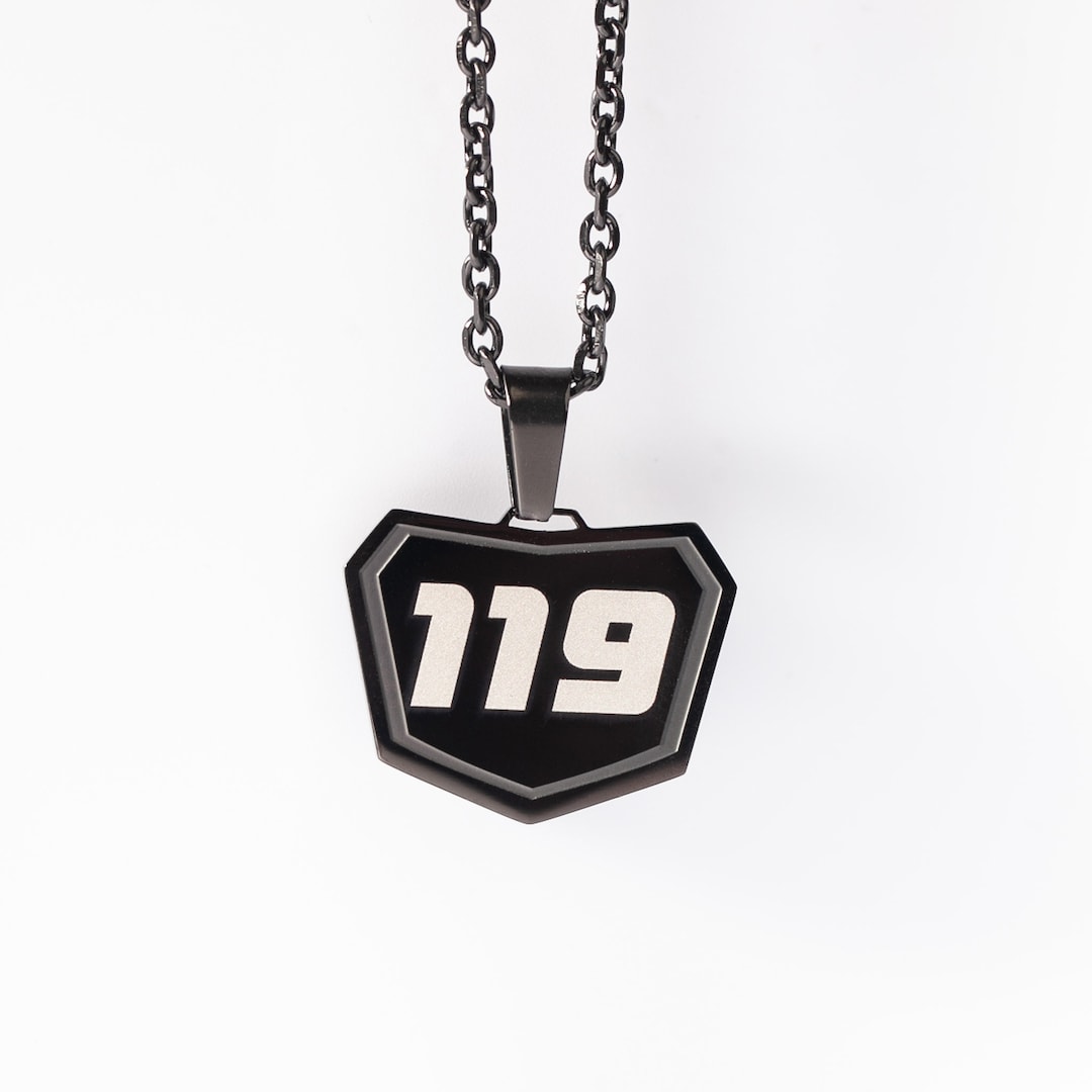 Custom Motocross Number Necklace, Personalized Racing Number Engraved ...