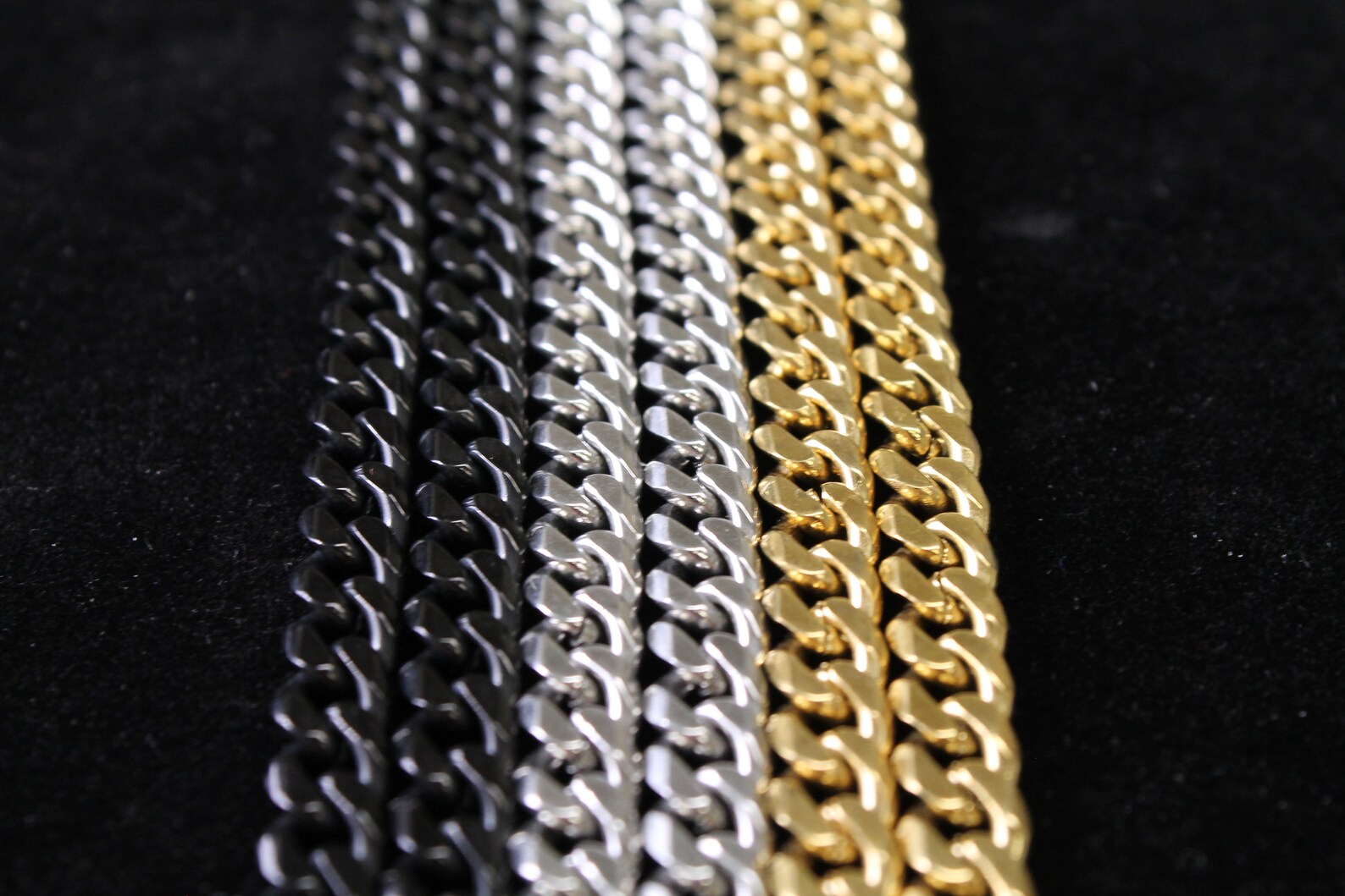 7mm Black Cuban Chain Necklace - Etsy
