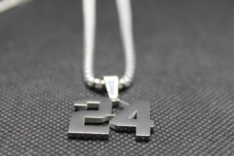 24 Number Pendant Sports Number Necklace | Etsy