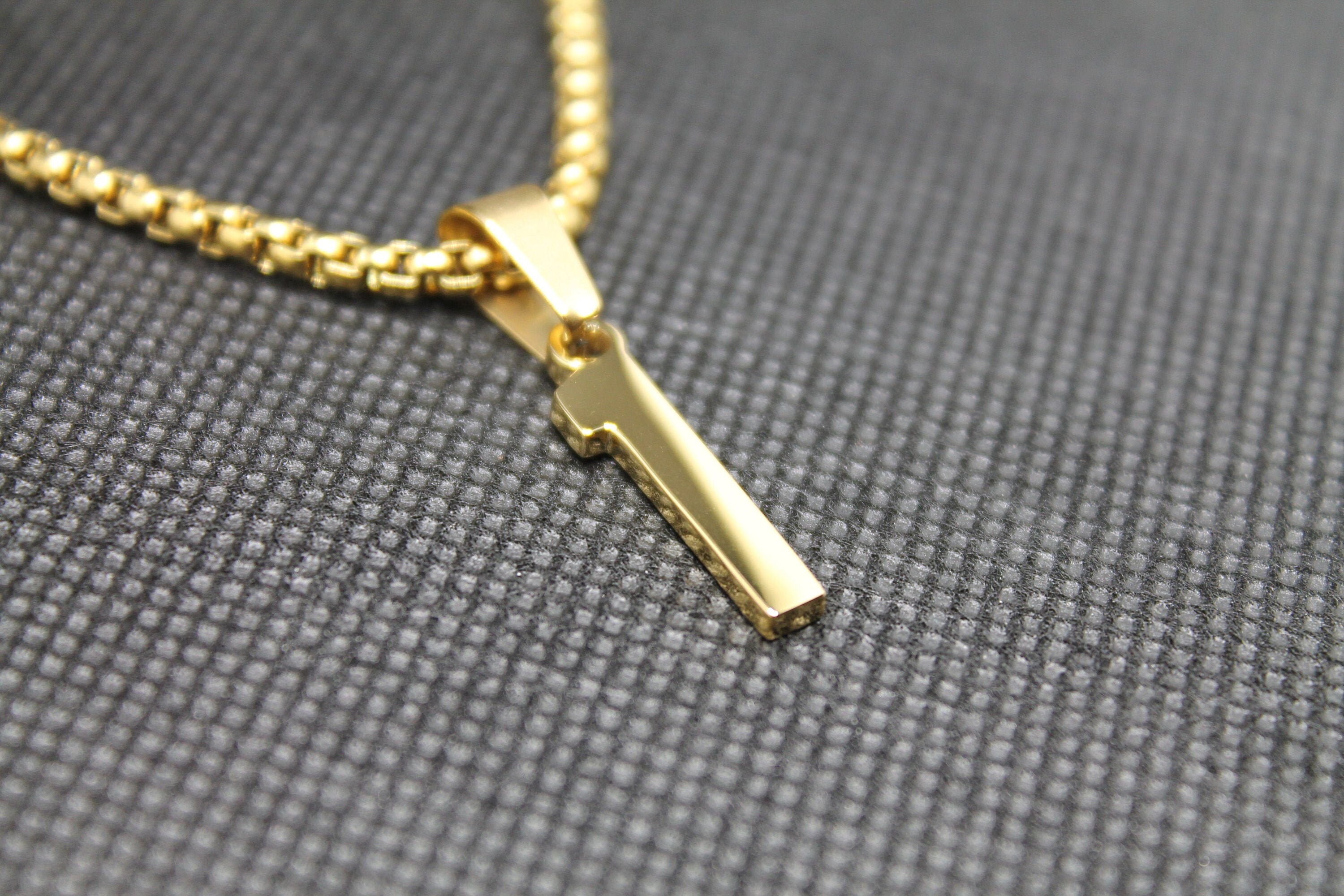 Number 1 Gold Necklace Chain Pendant Engraving Sports - Etsy