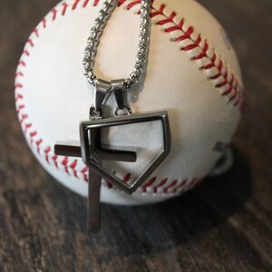 Home Plate Pendant and Chain Baseball Jewelry | Etsy