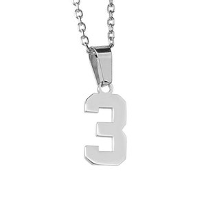 Number Necklace Number 17 Pendant Number Chain Stainless - Etsy