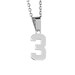 Number Necklace Number 17 Pendant Number Chain Stainless - Etsy