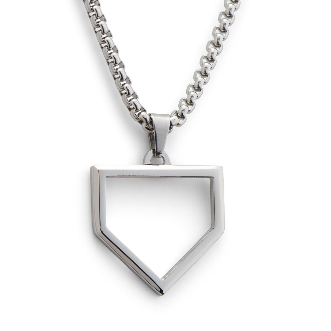 Home Plate Pendant and Chain Baseball Jewelry - Etsy