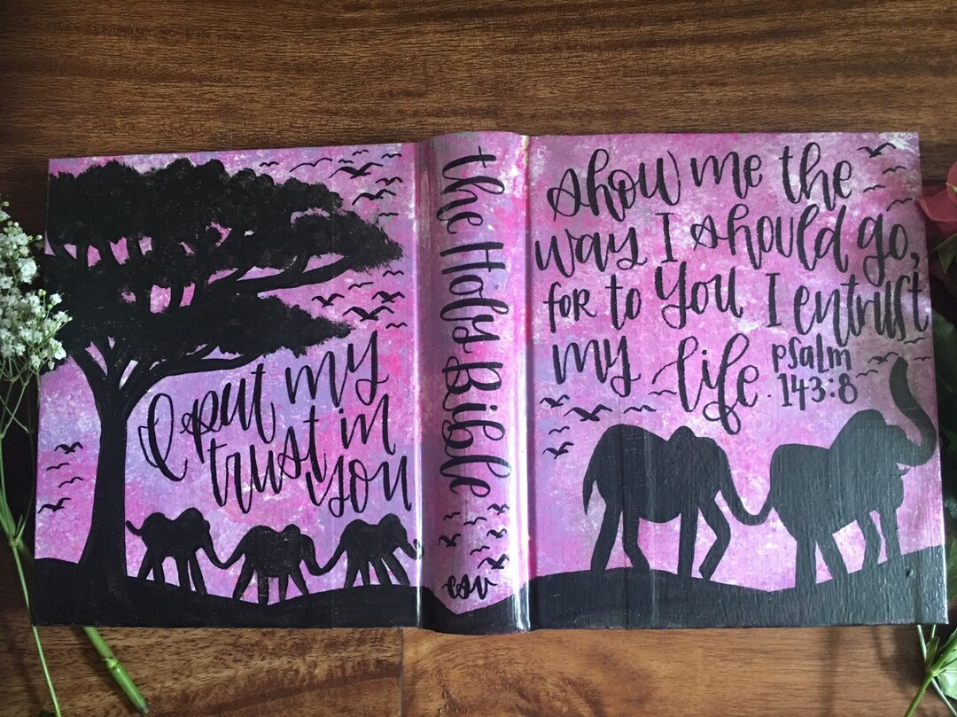 The Dawn Bible // Hand Painted Bible // ESV Journaling Bible // Floral ...